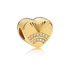 潘多拉/PANDORA Heart PANDORA Shine charm with clear cubic zirconia 串饰