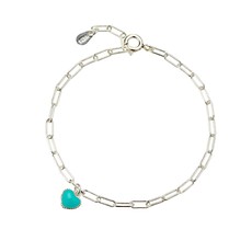 PAULVICE #薄荷绿 / RECTANGLE 心形吊坠手链