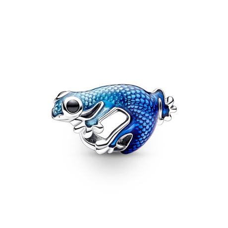 Pandora 金属质感蓝色壁虎串饰