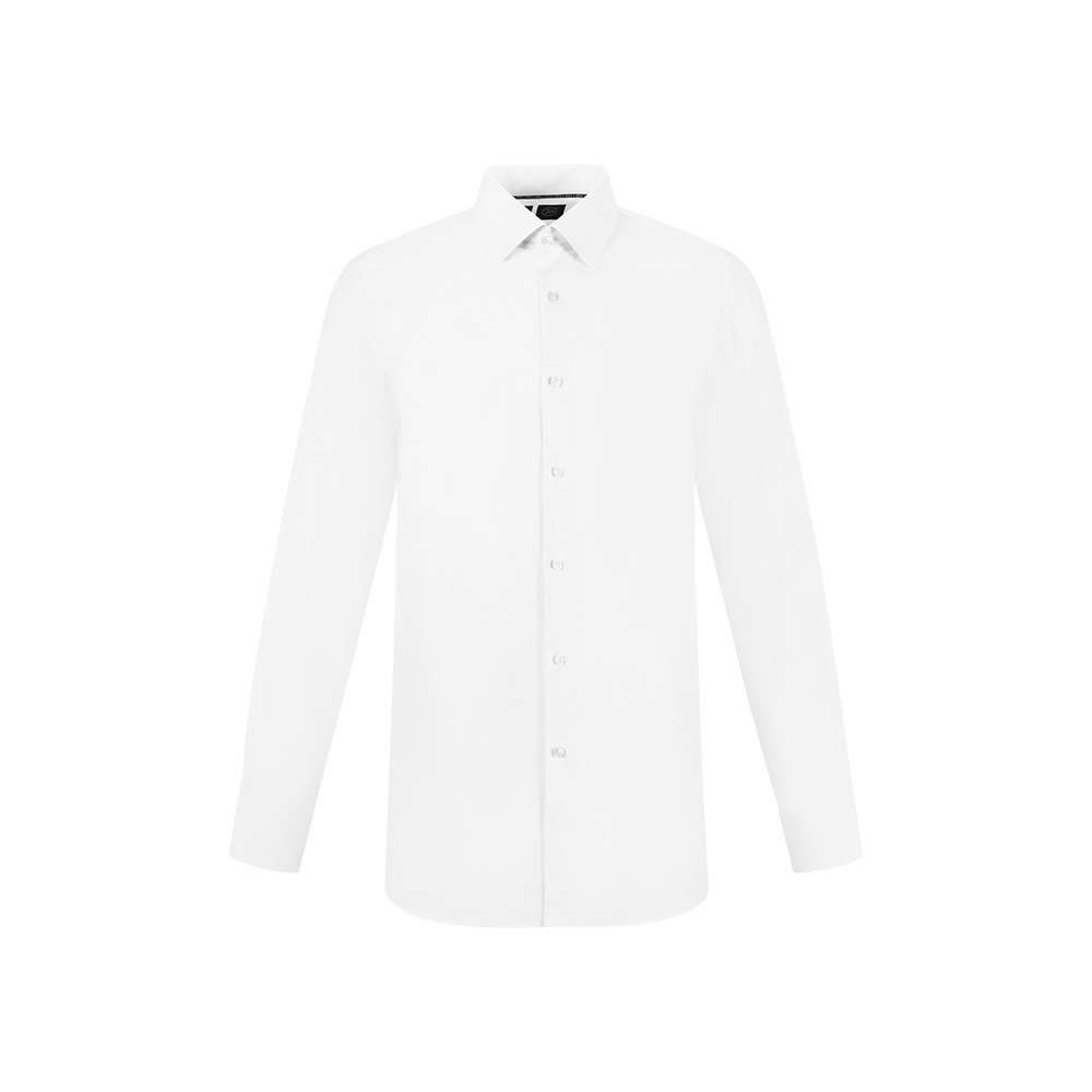 Hugo Boss 雨果博斯 男式易熨烫高弹面料修身衬衫 白色/42