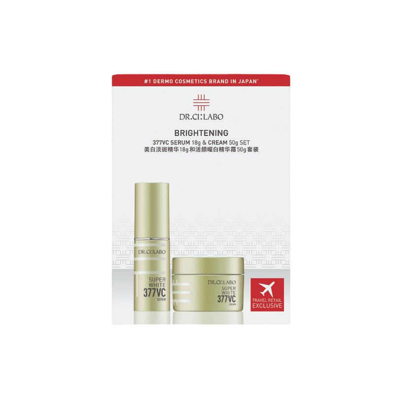 Dr.Ci:Labo 城野医生377VC活颜曜白精华霜+淡斑精华套装（18g + 50ml）