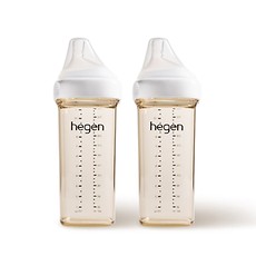 HEGEN 多功能奶瓶 PPSU 330ml 2P (第3阶段含奶嘴/奶瓶: 1个月以上 第3阶段奶嘴: 6个月以上)