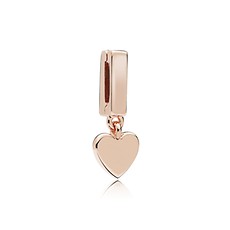 潘多拉/PANDORA Reflexions dangling heart clip charm in Rose 串饰
