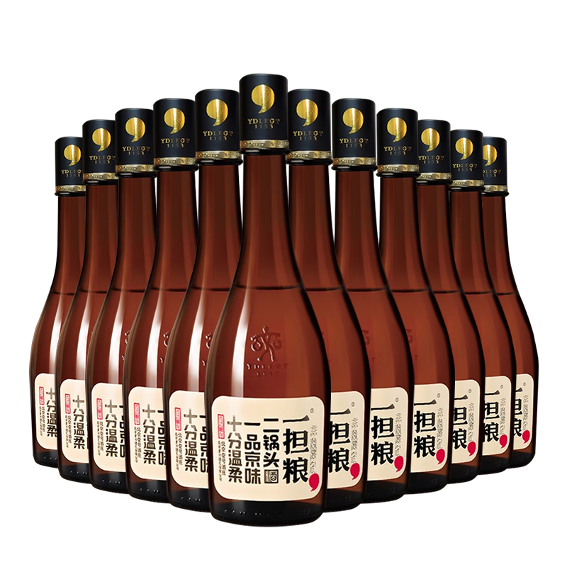 一担粮二锅头 北京二锅头 逗号经典款 42度清香型白酒 480ml*12整箱装 整箱:480ml*12